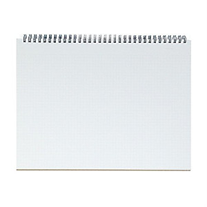 Maruman MNEMOSYNE Notebook 8.66 x 11.69 Inches (Horizontal A4), 5mm-squared, 70 Sheets (N180A), black