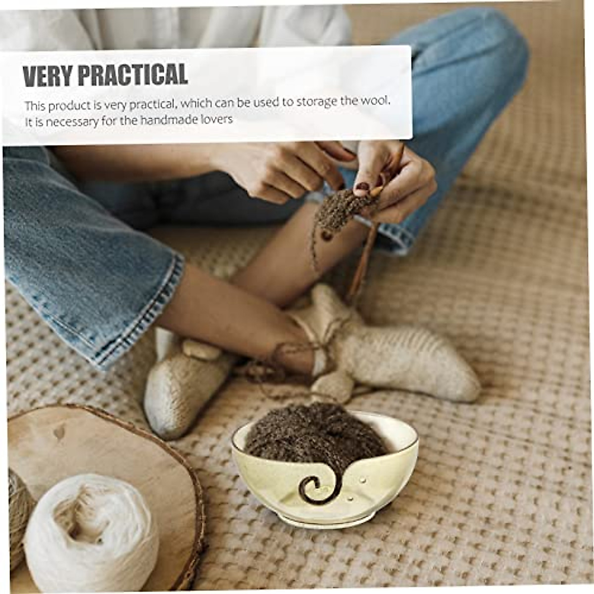 COHEALI 3pcs Crochet Hole Clear with Lid Needles Round Basket Golden Container Craft Organizer Holder Large Crocheting Kit Plastic Day & Top Supplies Wool Handmade Facialmask Crafts Bowl