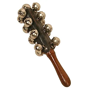 DOBANI Hand Sleigh Bells on Wooden Handle, Christmas