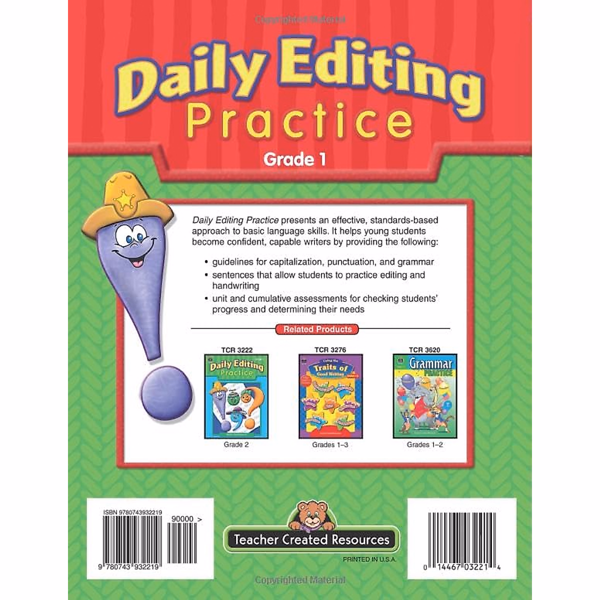 Daily Editing Practice, Grade 1: Grade 1