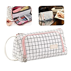 Eioflia Pencil Case Large Capacity Pen Holder Pouch Multifunctional Stationery Cosmetic Bag Pen Organizer for Students Cosmetic Storage Bag