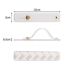 Removable and Reusable Cell Phone Grip Strap, Yetaida Telescopic Finger Kickstand Bracket Universal Silicone Phone Holder Stand and Portable Finger Loop for Most Smartphones Case (White)