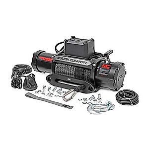 Rough Country 12,000LB PRO Series Electric Winch | Synthetic Rope - PRO12000S, Black