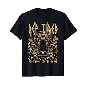 Def tired Pour Some Coffee On Me Tiger Tired Coffee Vintage T-Shirt