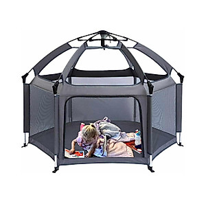 Barton Moore Pop Up Baby Play Pen: Large Portable Play Yard for Babies and Toddlers, Ideal for The Beach, Camping, RV Indoor and Outdoor Use, Compact, Lightweight and Packable for Travel.