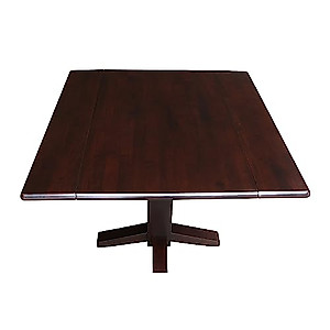International Concepts Drop Leaf Dropleaf Table, Rich Mocha