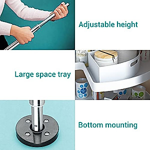 32 Inch Kidney Lazy Susan Turnable, White Lazy Susan Kitchen Cabinet Organizer