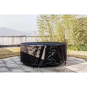 SELUGOVE Patio Furniture Covers, 110inch Round Bar Height Table and Chair Cover, Anti-Fading Cover for Outdoor Furniture Set, UV Resistant