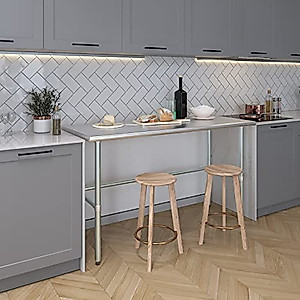 24" x 60" Open Base Stainless Steel Work Table | Residential & Commercial | Food Prep | Heavy Duty Utility Work Station | NSF