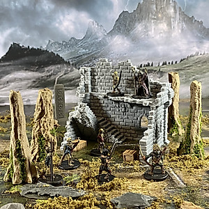 Extruded Gaming Building Ruins Set 3B