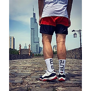 Podinor Elite Basketball Crew Socks for Men and Women, Cushion Performance Athletic Basketball Socks