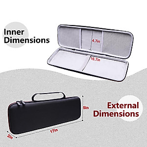 LTGEM Case Compatible with Apple Magic Keyboard with Touch ID Numeric Keypad MQ052LL/A MMMR3LL/A, Mouse and Trackpad(Inside: 16.9"x4.8"x0.6"), Case Only