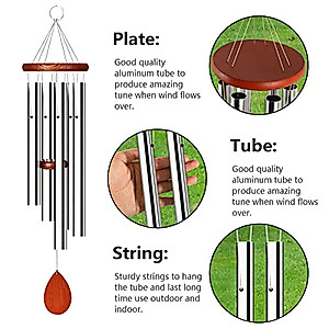 Mosteck Anodized Aluminium Wind Chimes 26" Inches, Gift for Unisex, Suitable for Outdoor, Garden, Patio Decoration