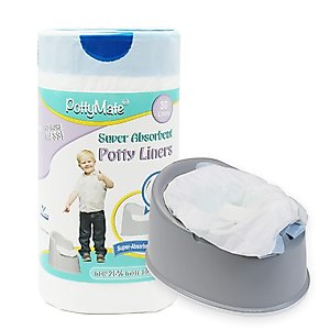 Disposable Potty Liners Pack of 30 Liners - Never Clean A Potty Again - PottyMate Liners with Super Absorbent Pad - Fits Any Standard or Travel Potty - by Cleanis
