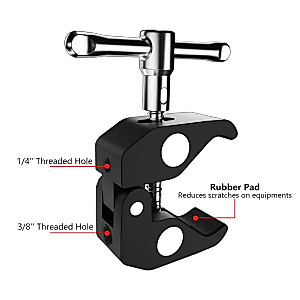 TOAZOE 11 Inch Adjustable Articulating Friction Magic Arm & Super Clamp Set Compatible with Field Monitor, Video Light, Fill Light