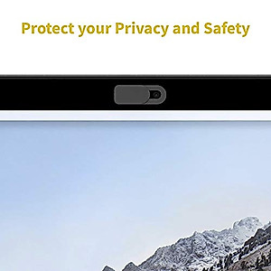 SenseAGE 3 Pack Webcam Cover Slide, 0.03 Inch Ultra-Thin Web Camera Cover for MacBook Pro, iMac, Laptop, PC, iPad, Tablet and More, Protect Your Own Privacy and Secure, Black
