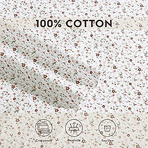 Laura Ashley - Queen Sheets, Soft Sateen Cotton Bedding Set - Sleek, Smooth, & Breathable Home Decor (Evie Pink, Queen)