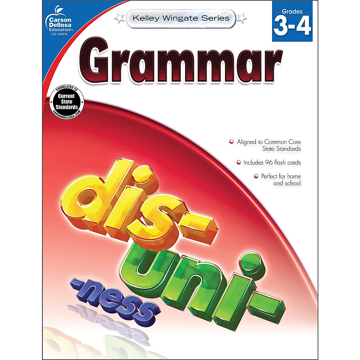 Carson-Dellosa Kelley Wingate Series Common Core Edition Grammar Workbook, Grades 3 - 4 (Ages 8 - 10)