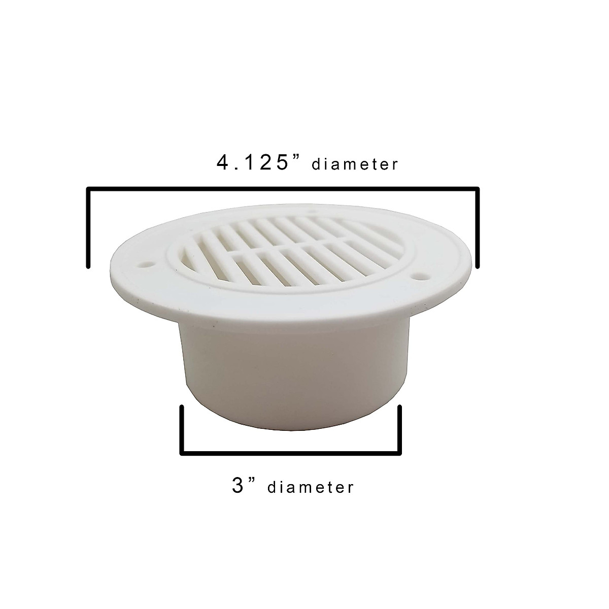 Class A Customs | RV ATV Cycle Truck Cargo Work Trailer Side Air Vents | Four Pack | White | High Tech/Arrow Design