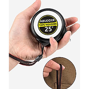 Tape Measure, Measuring Tape Retractable,Measurement Tape with Fractions,Self Lock Power Tape Measures Retractable 25FT (White, 25FT)