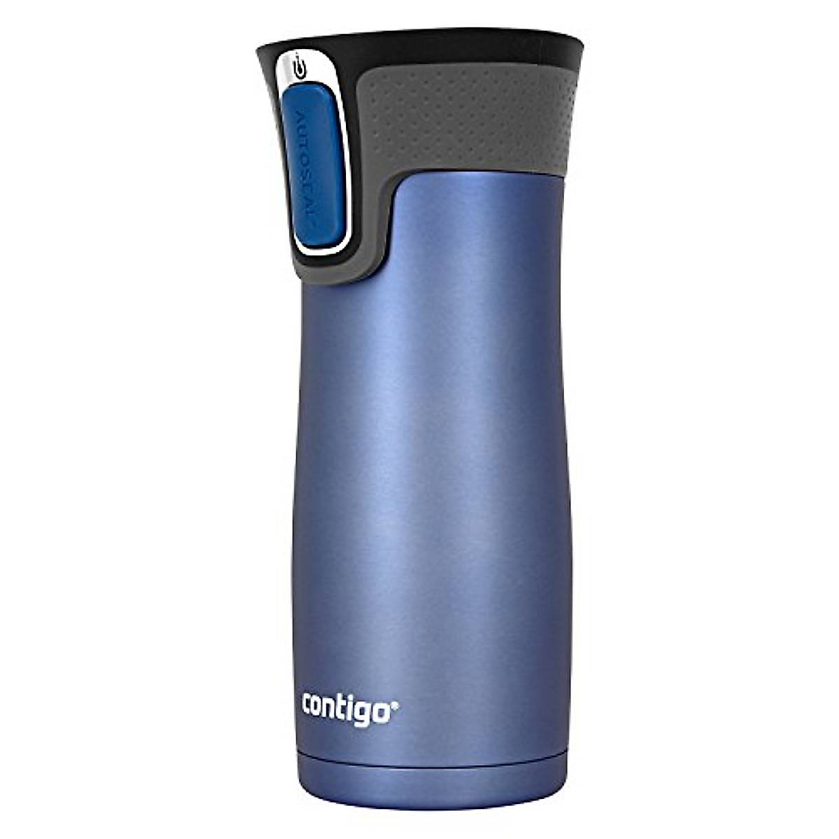 Contigo West Loop Vacuum-Insulated Stainless Steel Thermal Travel Mug with AutoSeal Spill-Proof Lid, Reusable Coffee Cup or Water Bottle, Keeps Drinks Hot or Cold for Hours, 16oz Matte Monaco Blue