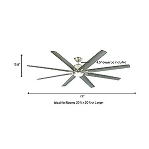 Home Decorators Collection Kensgrove 72 in. LED Indoor/Outdoor Brushed Nickel Ceiling Fan