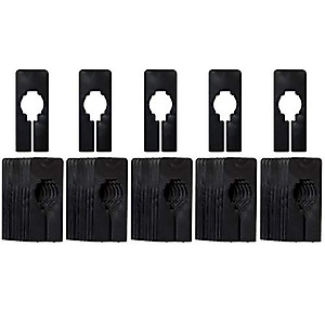 NAHANCO QSDBBLANK50, Black Rectangular Clothing Size Dividers, Blank, Kit of 50