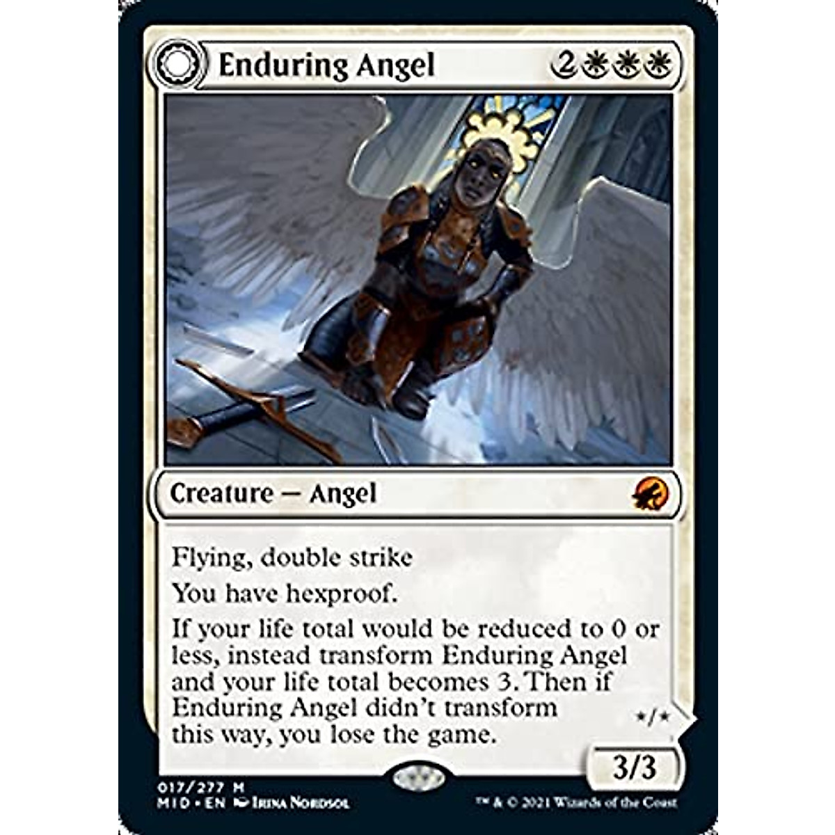 Magic: the Gathering - Enduring Angel // Angelic Enforcer (017) - Innistrad: Midnight Hunt