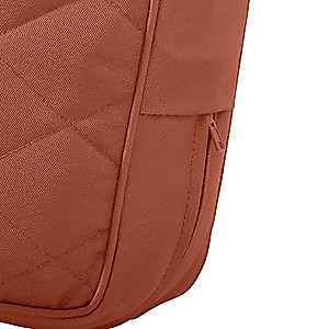 Classic Accessories Montlake FadeSafe Water-Resistant 21 x 19 x 3 Inch Rectangle Outdoor Quilted Seat Cushion, Patio Furniture Chair Cushion, Spice