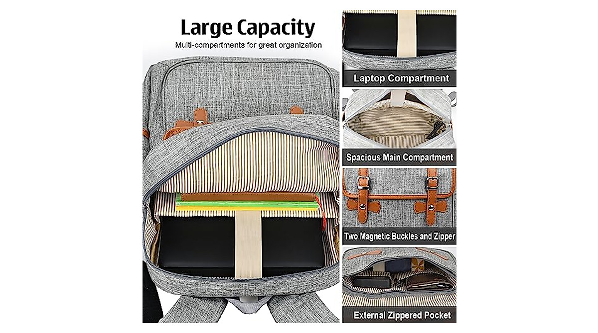 Nicole Miller Travel Laptop Backpack - Anti Theft & USB Port