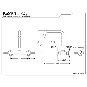 Kingston Brass KS8165DL Concord Kitchen Faucet, Oil Rubbed Bronze