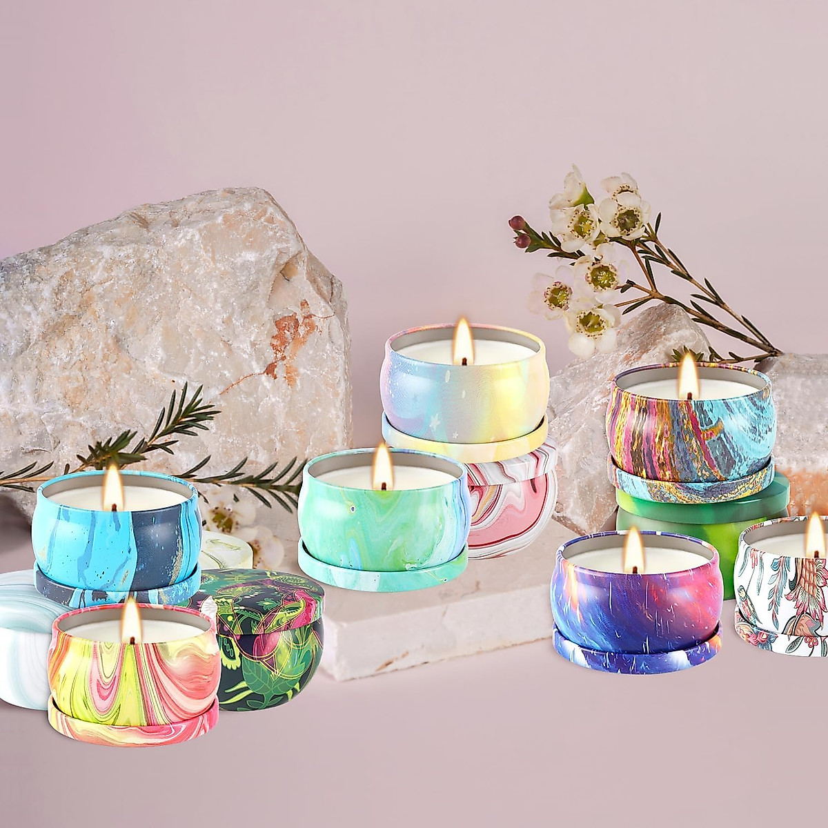 YOROXRG 36 Packs Scented Candles Gift Set, Fragrances Candle for Women, 2.5 OZ Portable Jar Candle for for Spa, Yoga, Bath, Aromatherapy, Stress Relief