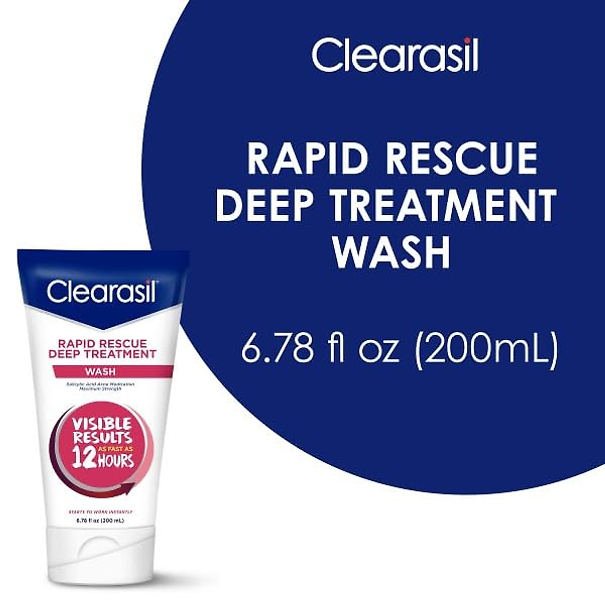 Clearasil Rapid Rescue Deep Treatment Wash, 6.78 Fl Oz (Packaging May Vary) (Pack of 4)