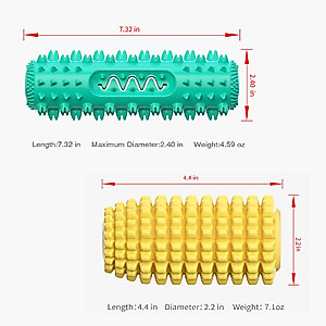 PTFBOY Dog Chew Toys for Aggressive Chewers Small Medium Breed, Dog Squeaky and Rope Toys,Tug of War Large Dog Chew Toothbrush Toys Dog Teeth Cleaning Indestructible Durable Tough Toys 2 Packs