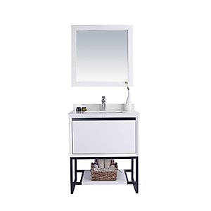 Laviva Alto 30 - White Cabinet White Quartz Countertop