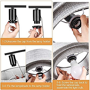 EDISLIVE 3-tier Drum Linen Lamp Shade for Pendant Lamp Floor Lamp Chandelier Replacement Shade Clip on Bulb Classic Round Lampshade Cover Only (Yellow)