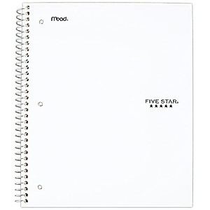 Five Star Spiral Notebook, 3-Subject, Wide Ruled Paper, 10-1/2" x 8", 150 Sheets, Harvest Yellow (930011CJ1)