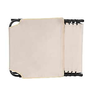 NUU GARDEN Folding Oxford Chaise Lounge Chair, Patio Tanning Chair with Face Hole Adjustable 5-Position Folding Chaise Lounge Chairs, Reclining Lounge Chair with Pillow for Beach, Patio, Pool, Khaki