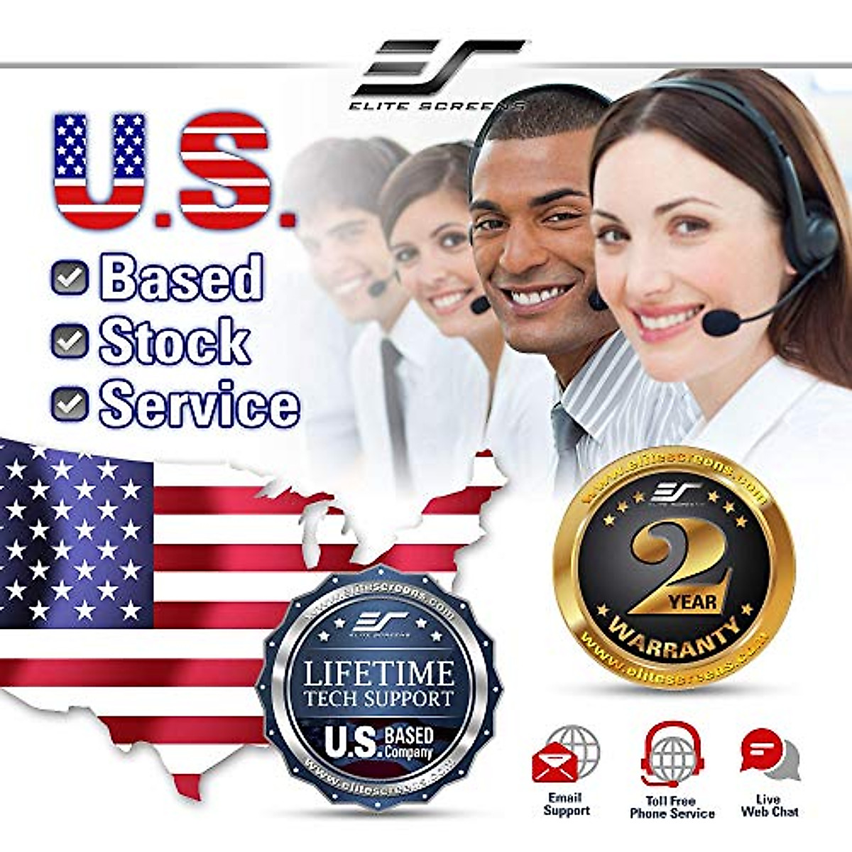 Elite Screens Spectrum2, 120-inch 16:9, 12-inch Drop, Electric Motorized Drop Down Projection Projector Screen, SPM120H-E12