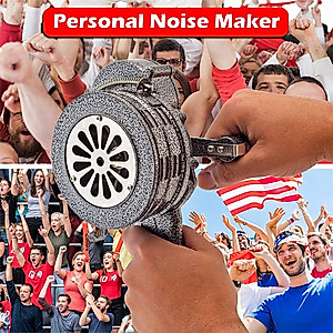 Vixen Horns Metal Hand Crank Siren, Loud Portable Air-raid Hand Held Siren, Manual Operated Siren Horn, Handheld Fire Alarm Tornado Air Raid Siren, VXS-1000M