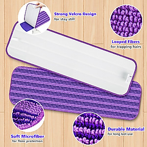 Reusable Mop Pads for Swiffer PowerMop - Microfiber Mop Pads Refills Mop Heads Replacement for Swiffer Mop Spray Mop Floor Mop, Washable Reusable Floor Mopping Refills, 18 Pack