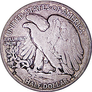 1938-D WALKING LIBERTY SILVER HALF DOLLAR -- F-12 PCGS