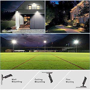 Lightdot 2Pack 70W LED Flood Light Outdoor with Knuckle, 100-277V【Driver Equipped, 5 Years Warranty】 IP65 Waterproof 10500LM, 5000K Daylight [Eqv. to 280W HPS/WH] Dusk to Dawn Photocell Sensor-Brown