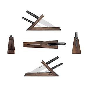 Cangshan TG Series 1021325 Swedish 14C28N Steel 3-Piece TAI Knife Block Set, Walnut