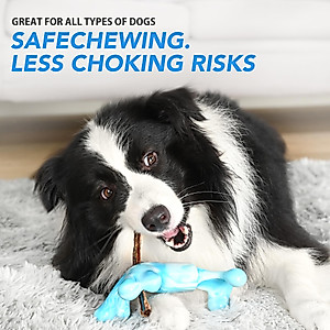 Indestructible Dog Chew Toys for Aggressive Chewers Large Breed,Dog Toys for Boredom and Stimulating,Nylon Dog Bones for Aggressive Chewers,Bully Stick Holder for Dogs