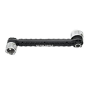 Klein Tools 56999 Conduit Locknut Wrench for 1/2-Inch and 3/4-Inch Connectors, Direct Drive Heads Rotate