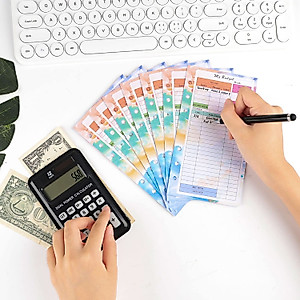 A6 Budget Planner Refill, Prefdo 82 Sheets Weekly Planner Monthly Calendar Inserts 6-Hole Budget Planner for A6 Budget Binder Cover, Binder Money Organizer for Cash, Saving (Set 2)