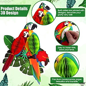 KatchOn, Tropical Birds Honeycomb Cutouts - Big, Pack of 6 | Luau Party Decorations | Tropical Party Decorations, Hawaiian Party Decorations, Rainforest Decorations | Jungle Decorations, Tiki Party