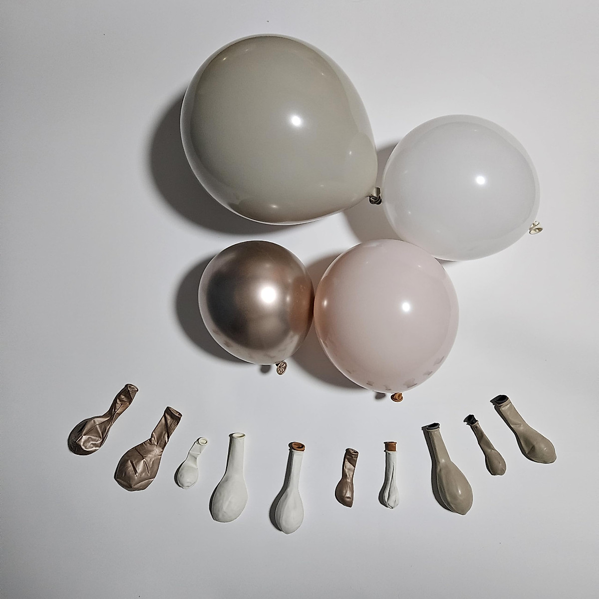 Fealixgener 110PCS Neutral Nude Balloon Garland Arch Kit Champagne Gold Balloons Double Stuffed tan cream balloons Neutral beige balloons for Baby Bridal Shower Birthday Party