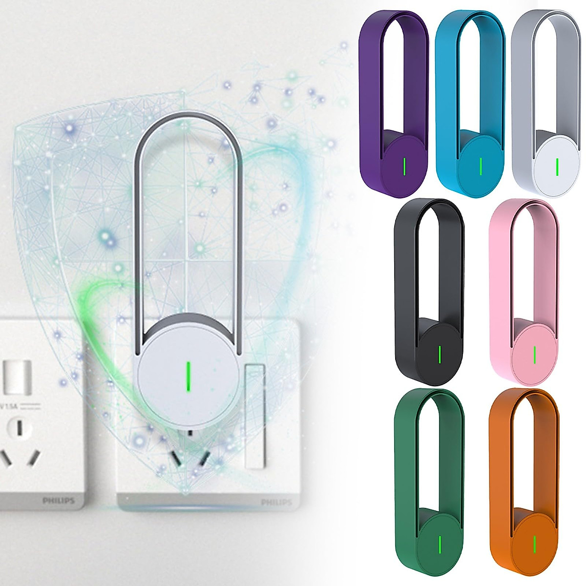 USB Air Purifier Air Cleaner for Home and Bedroom Quiet Sleep Mode Air Cleaner Pets Hair for Compact Portable Air Purifiers for Kitchen and Office